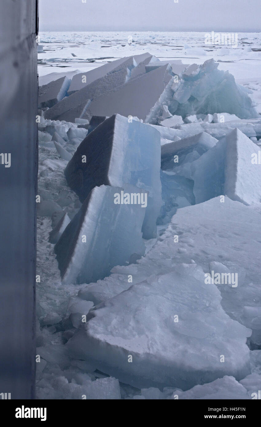 Arctic ocean, pack ice, ship, "Pole Star", detail, only editorially ...