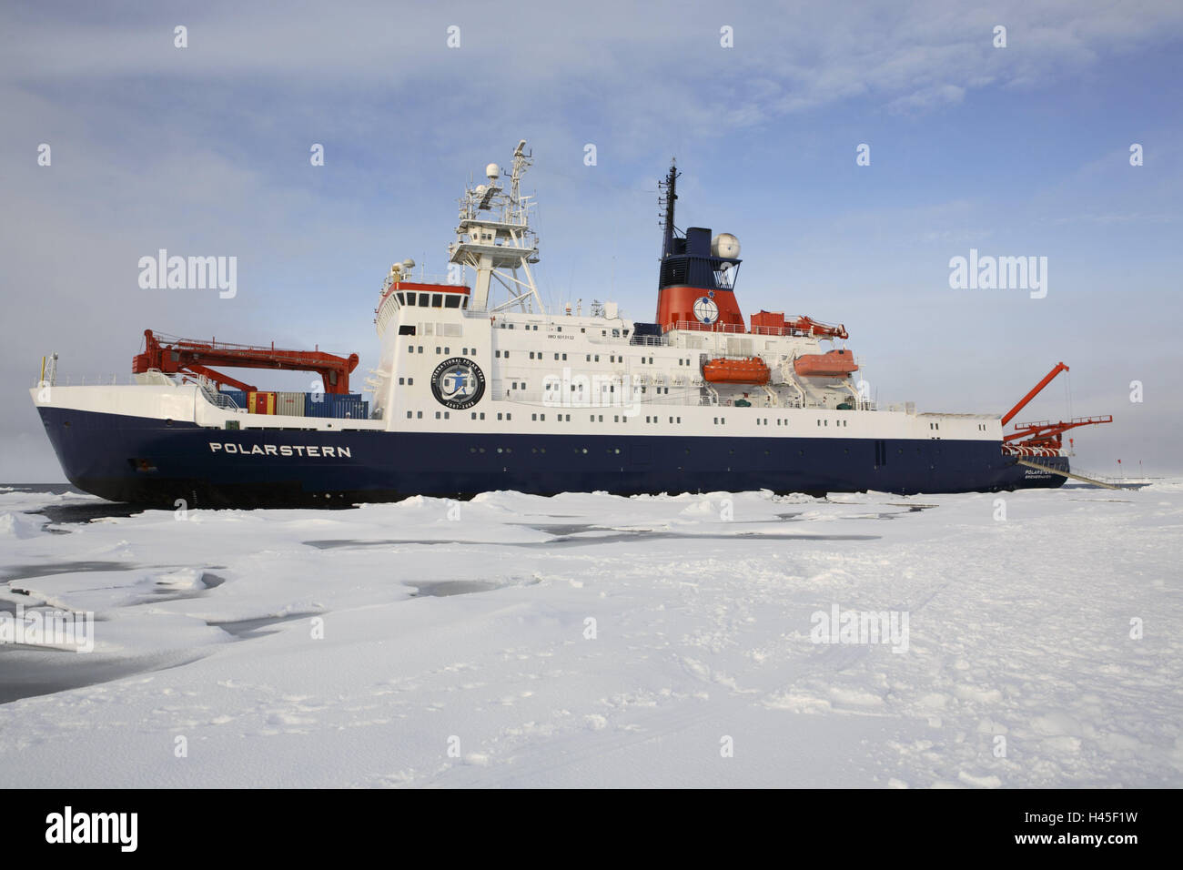 Arctic ocean, pack ice, ship "Pole Star", detail, only editorially, Mau ...