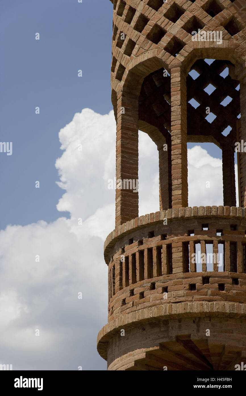Spain, Santa Coloma de Cervello, Ca l'Espinal, house, bay window ...