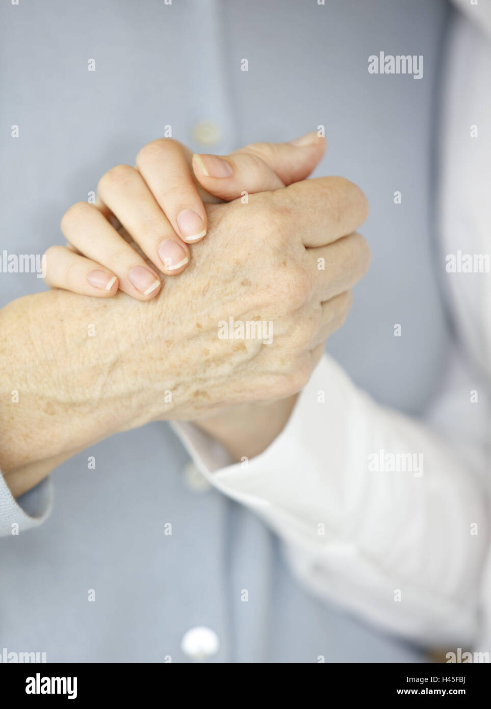 Women, age difference, detail, hands, slap, old, young, people, women's ...