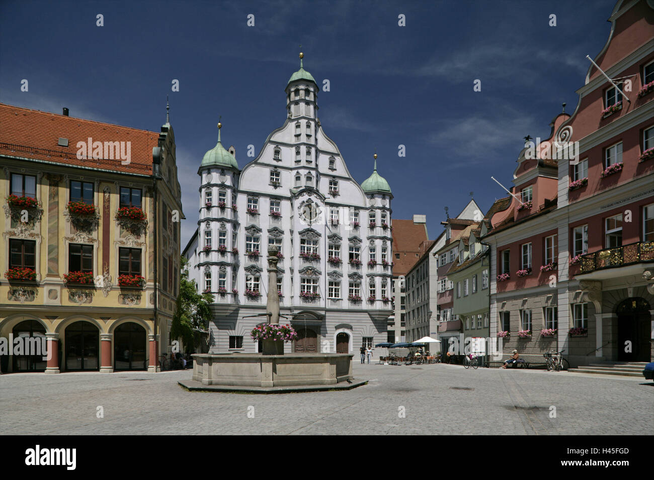 Germany, Bavaria, Memmingen, city hall, architecture, architectural ...