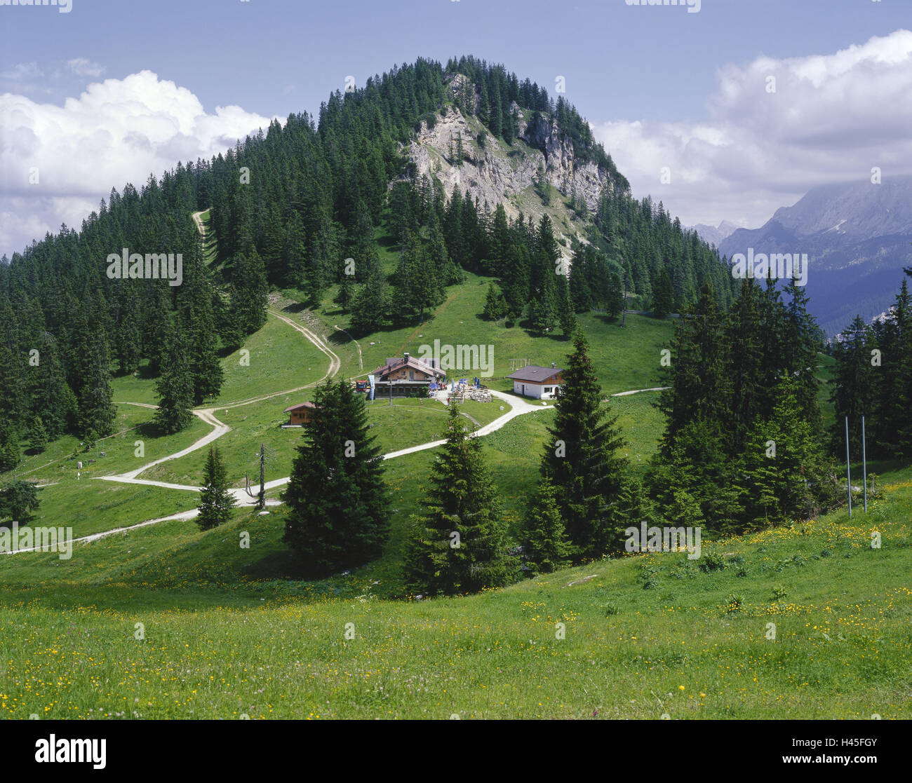 Germany, Werdenfels, Garmisch-part churches, cross corner, Garmisch ...