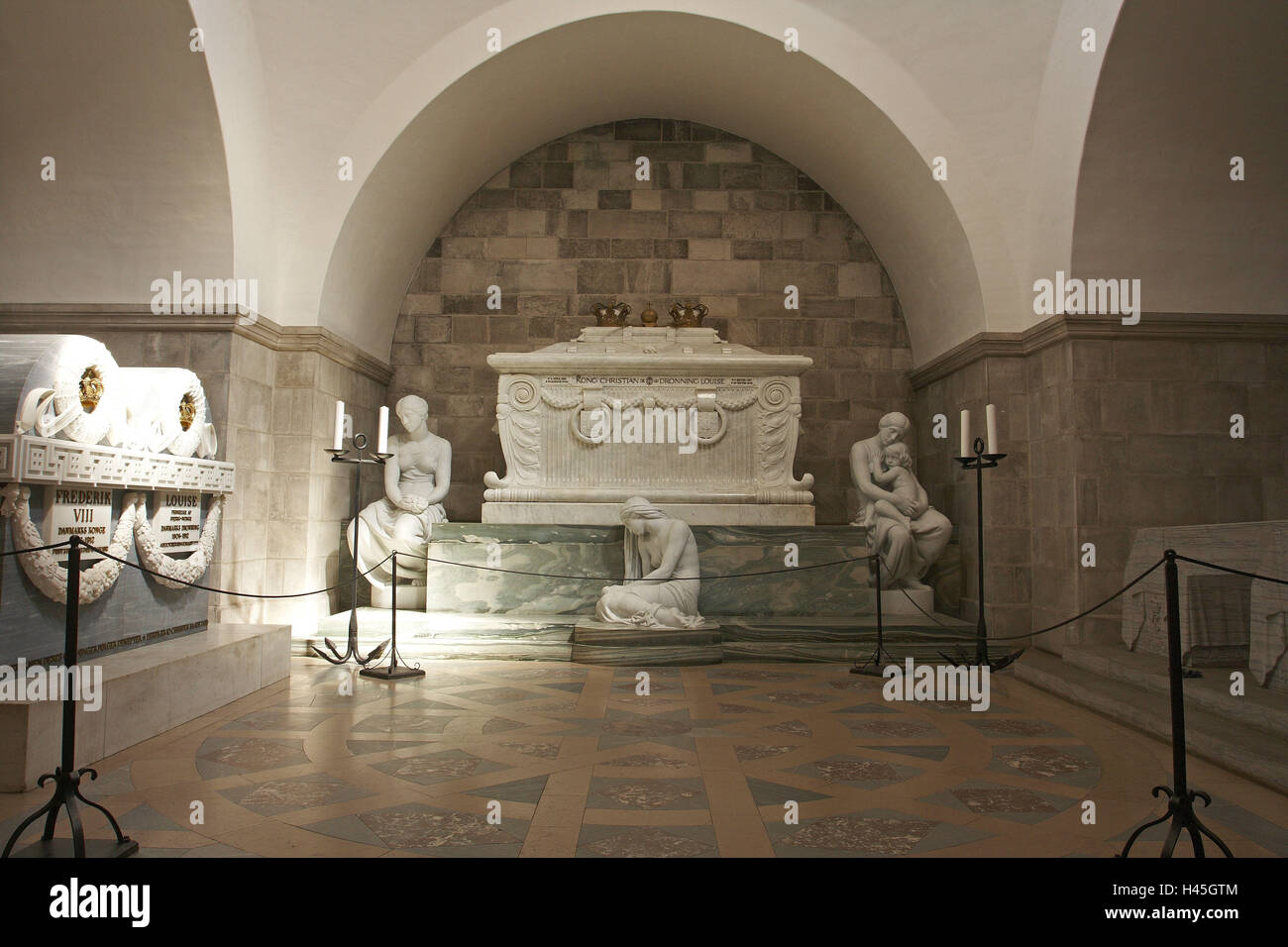 Denmark, Roskilde, cathedral, king's tombs, king Christian, queen ...