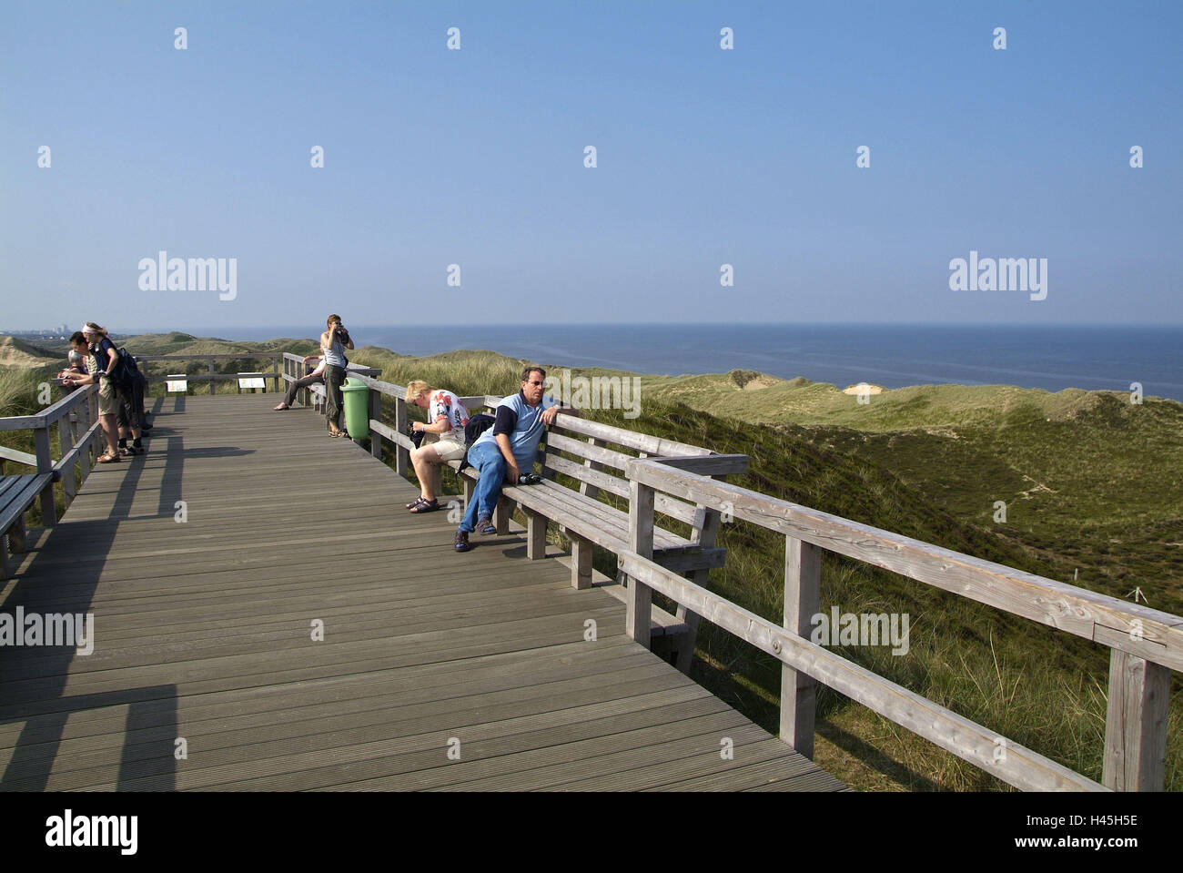 Germany, Schleswig-Holstein, island Sylt, Uwe dune, lookout, visitors ...