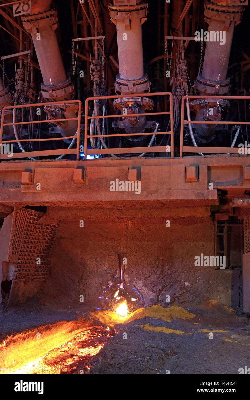 Steelworks, blast furnace, tapping Stock Photo - Alamy