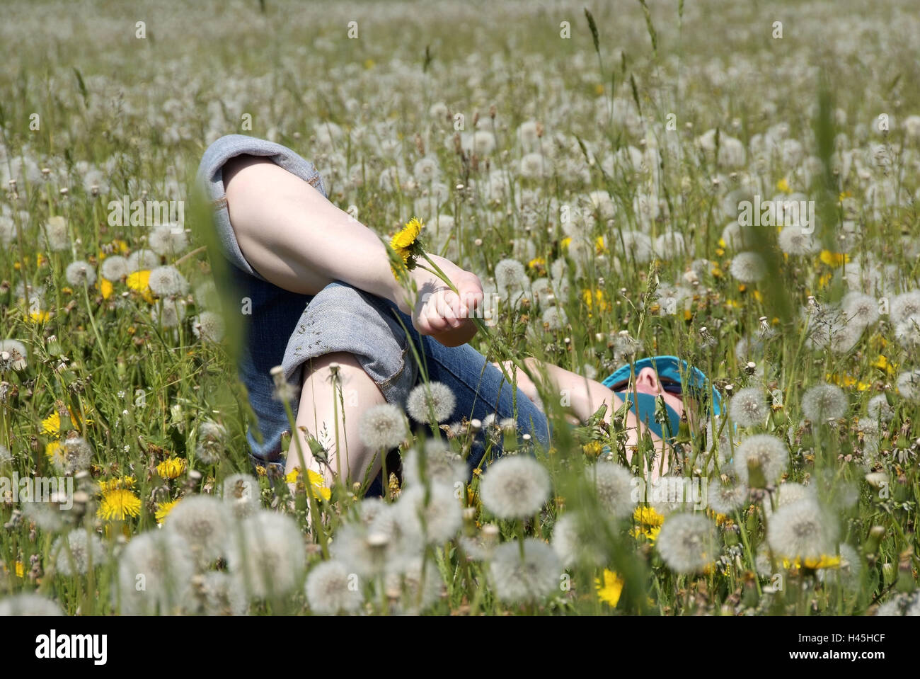 Spring barefoot lying hi-res stock photography and images - Alamy