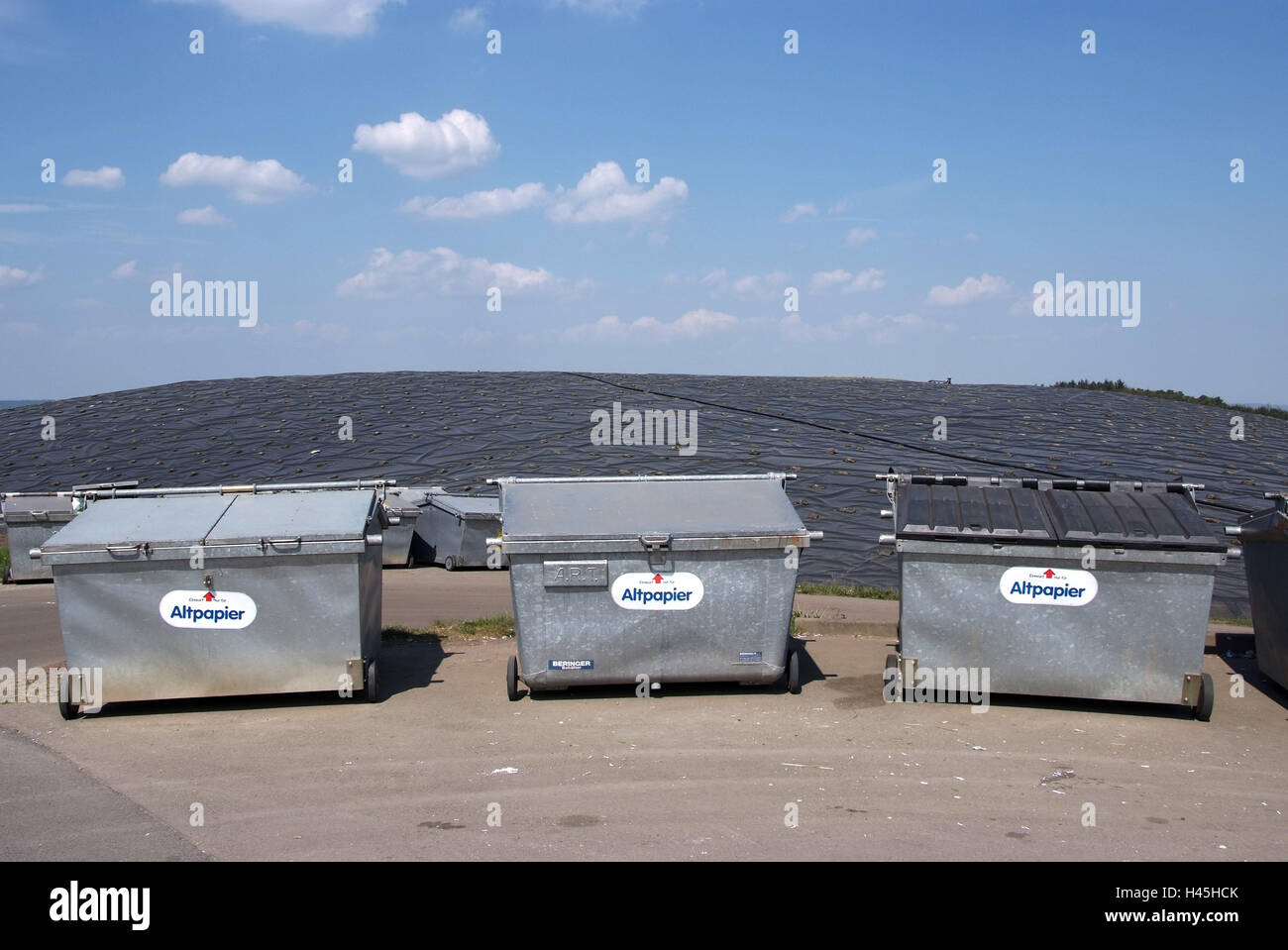 Three waste containers hi-res stock photography and images - Alamy