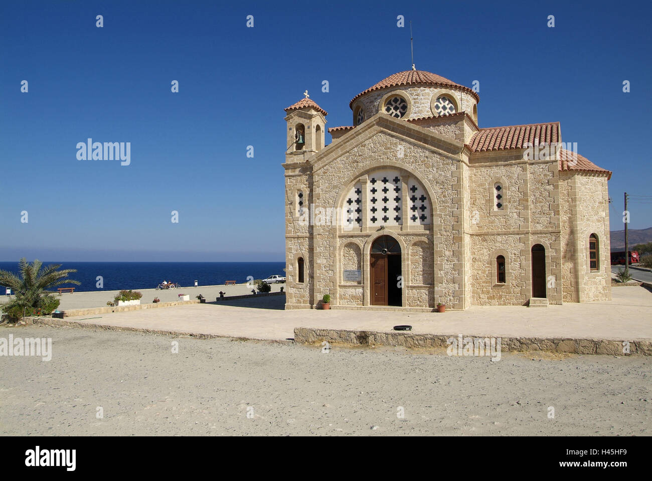Cyprus, Greek part, church, Akrotirio Drepano Stock Photo - Alamy