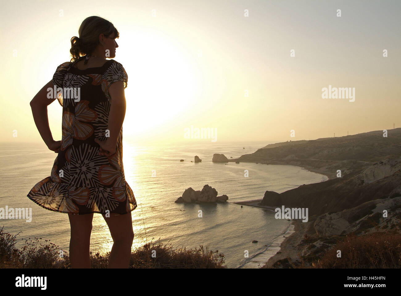 Cyprus, Greek part, Aphrodite's Rock, Petra tou Romiou, rock coast ...