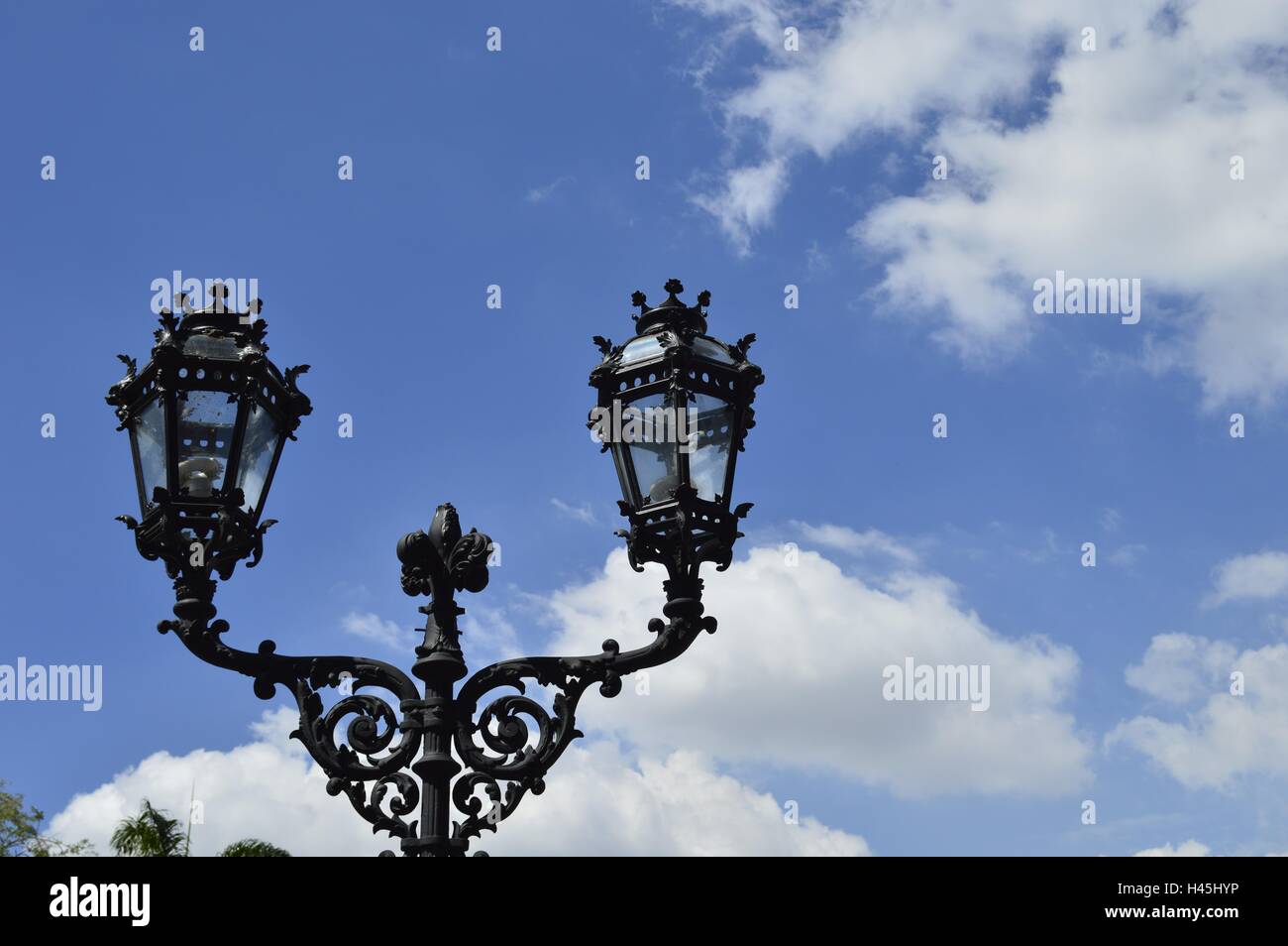 Vintage public lighting post Stock Photo - Alamy