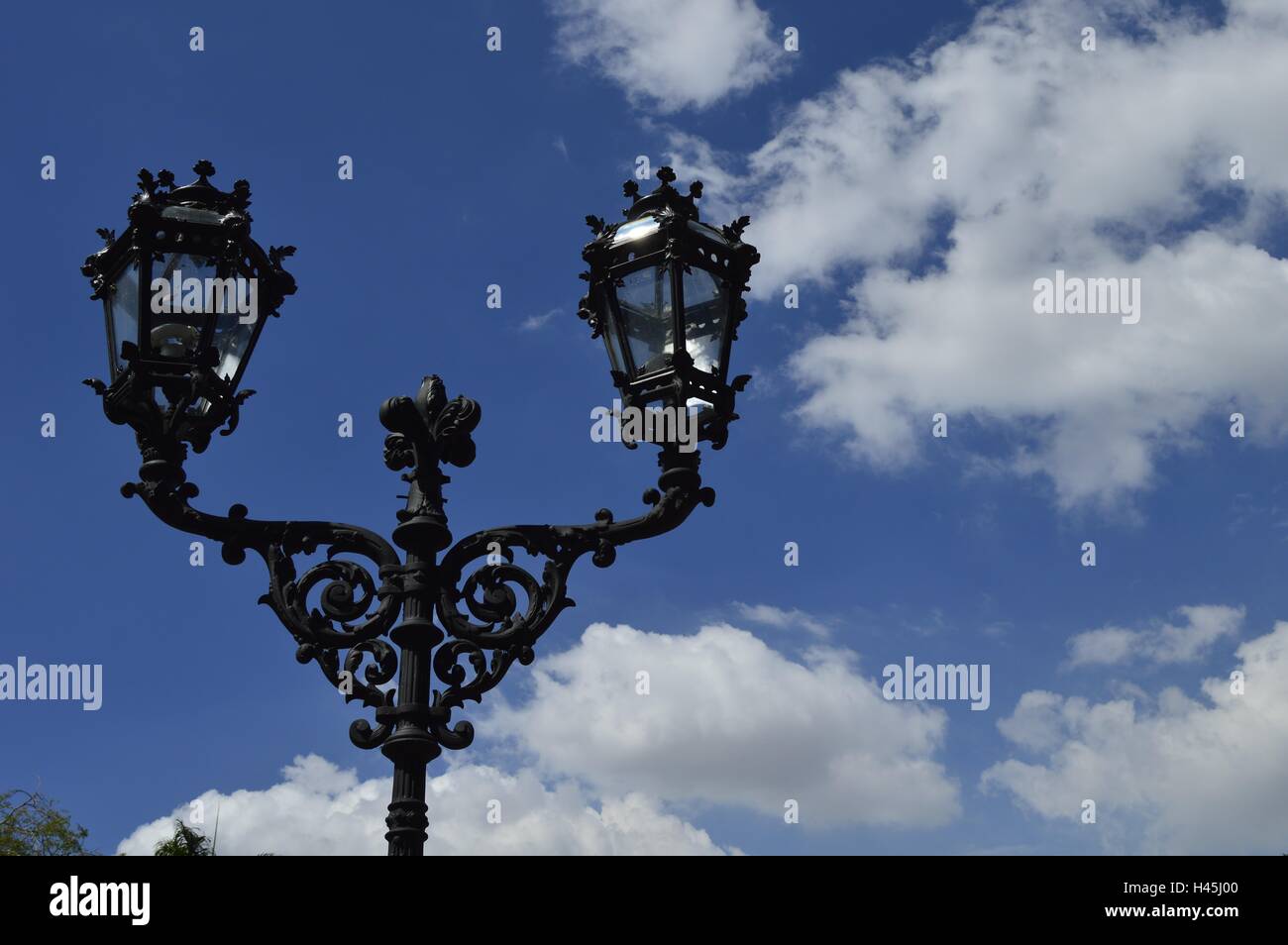 Vintage public lighting post Stock Photo - Alamy