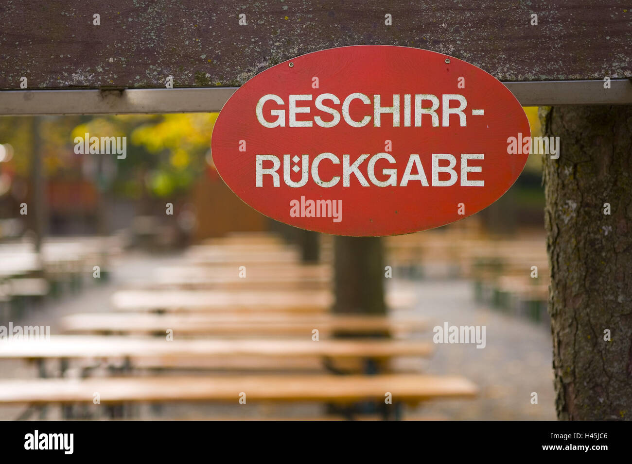 Sign Dishes return Stock Photo - Alamy