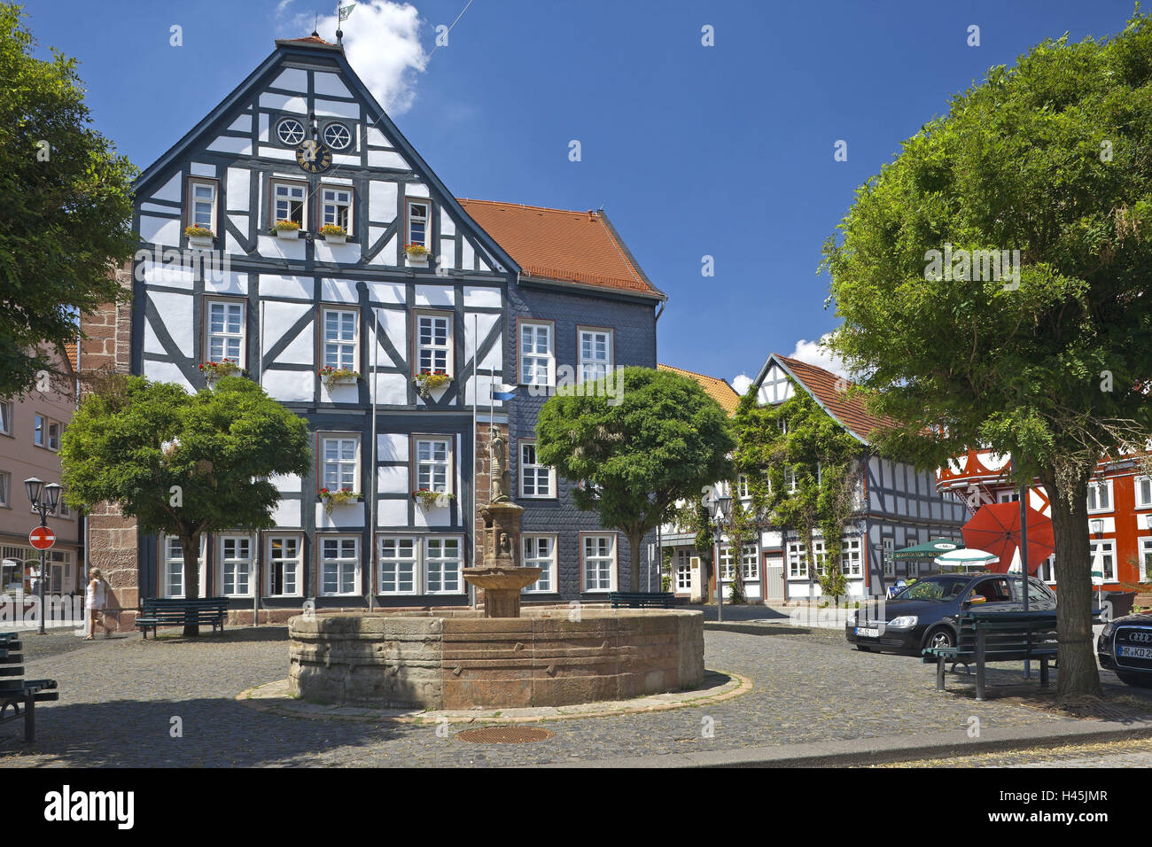 Germany, Hessen, Northern Hessen, Schwalmstadt-Treysa, town hall ...