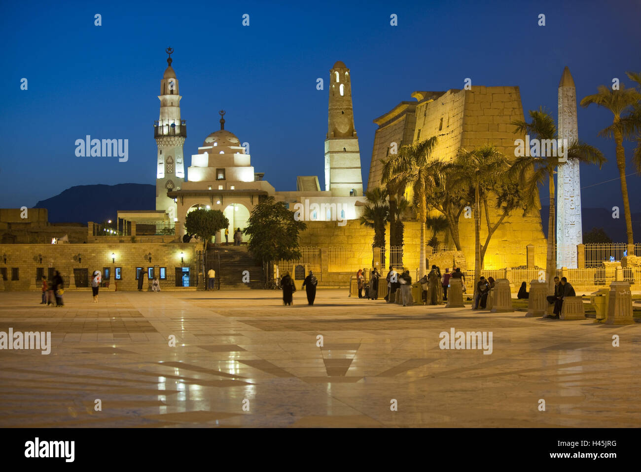 Egypt, Luxor, mosque the saint Abu el-Haggag on the area the Luxor ...