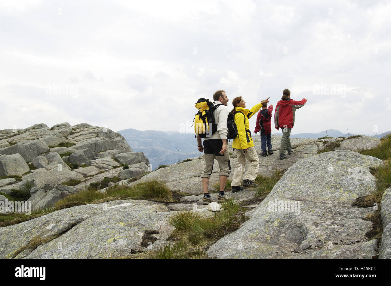 Mountains, family, hike, view, series, enjoy people, parents children ...
