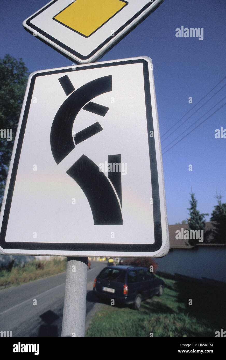 Road signs, bewilderingly, detail, Czechia, traffic, traffic control ...