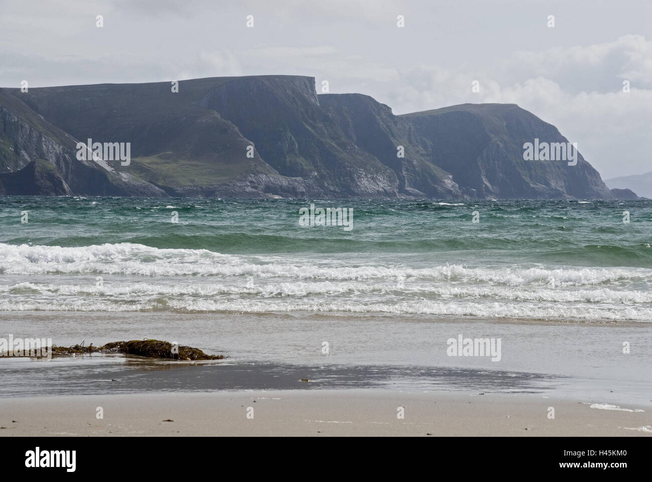 Ireland, Achilles Iceland, Keel, beach, sea, cliffs, Connacht, steep ...