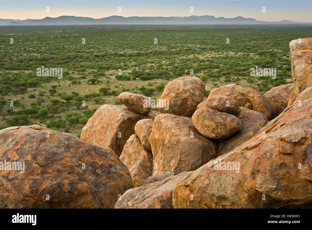 Africa, Namibia, Omaruru, farmland, savanna, rocks Stock Photo - Alamy