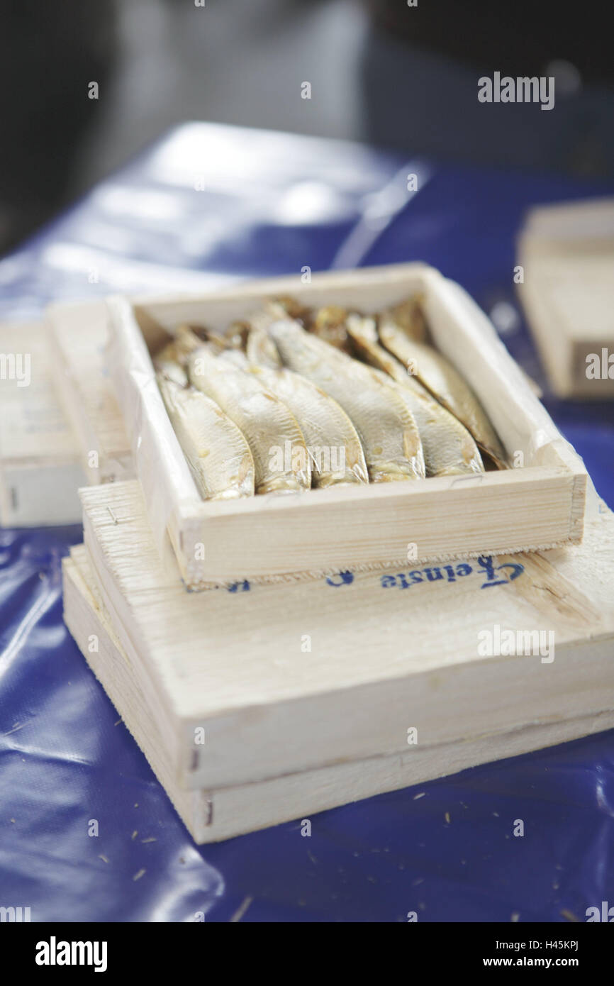 wooden box, small, fish, box, wooden, open, closed, seafood, food fish ...