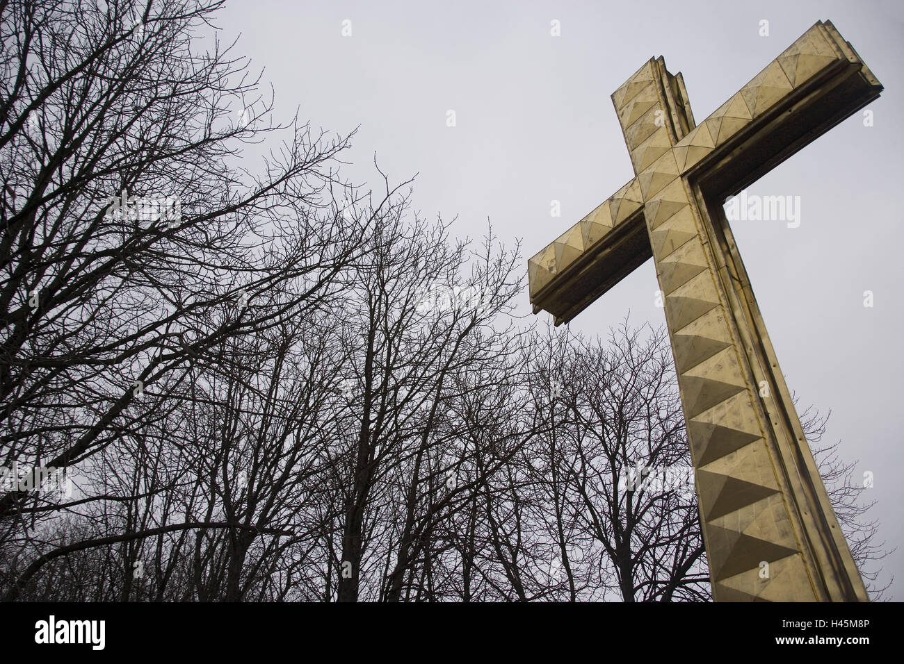 Germany, Berlin, Alexander's space, cross, gold, trees, bald, capital ...