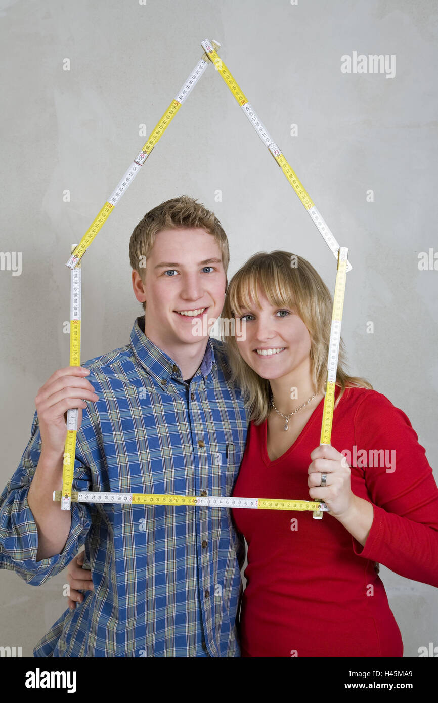 Couple Young Gesture Folding Rule House Form See Through Icon Do It Yourself Half couple-young-gesture-folding-rule-house-form-see-through-icon-do-it-yourself-half