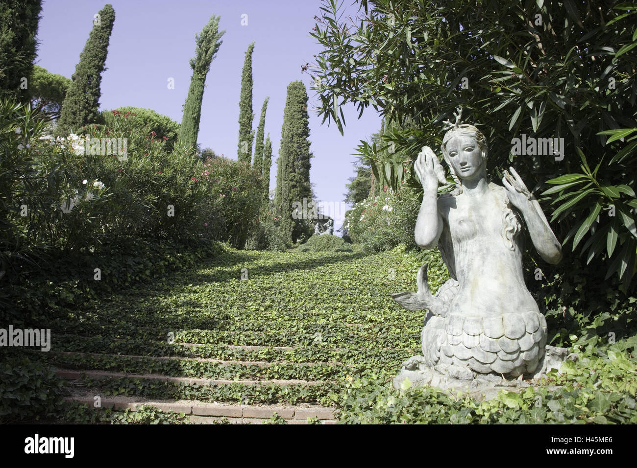 Park Santa Clotilde, Lloret de Mar, Costa Brava, Catalonia, Spain, park ...