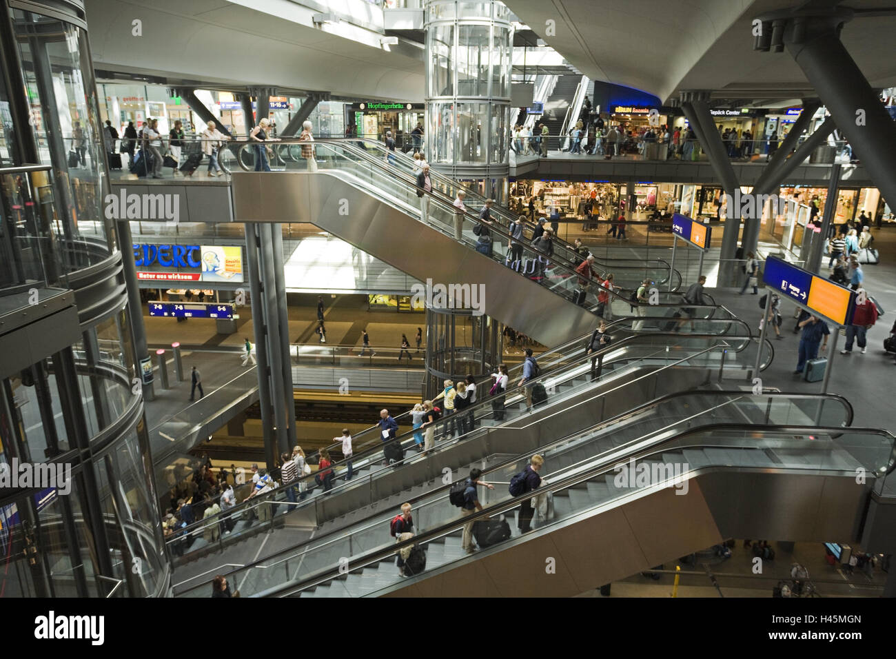 Germany, Berlin, central station, interior shot, town, capital, station ...