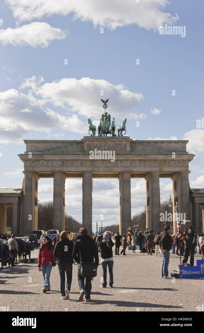Germany, Berlin, Paris square, Pariser Platz, the Brandenburg Gate ...