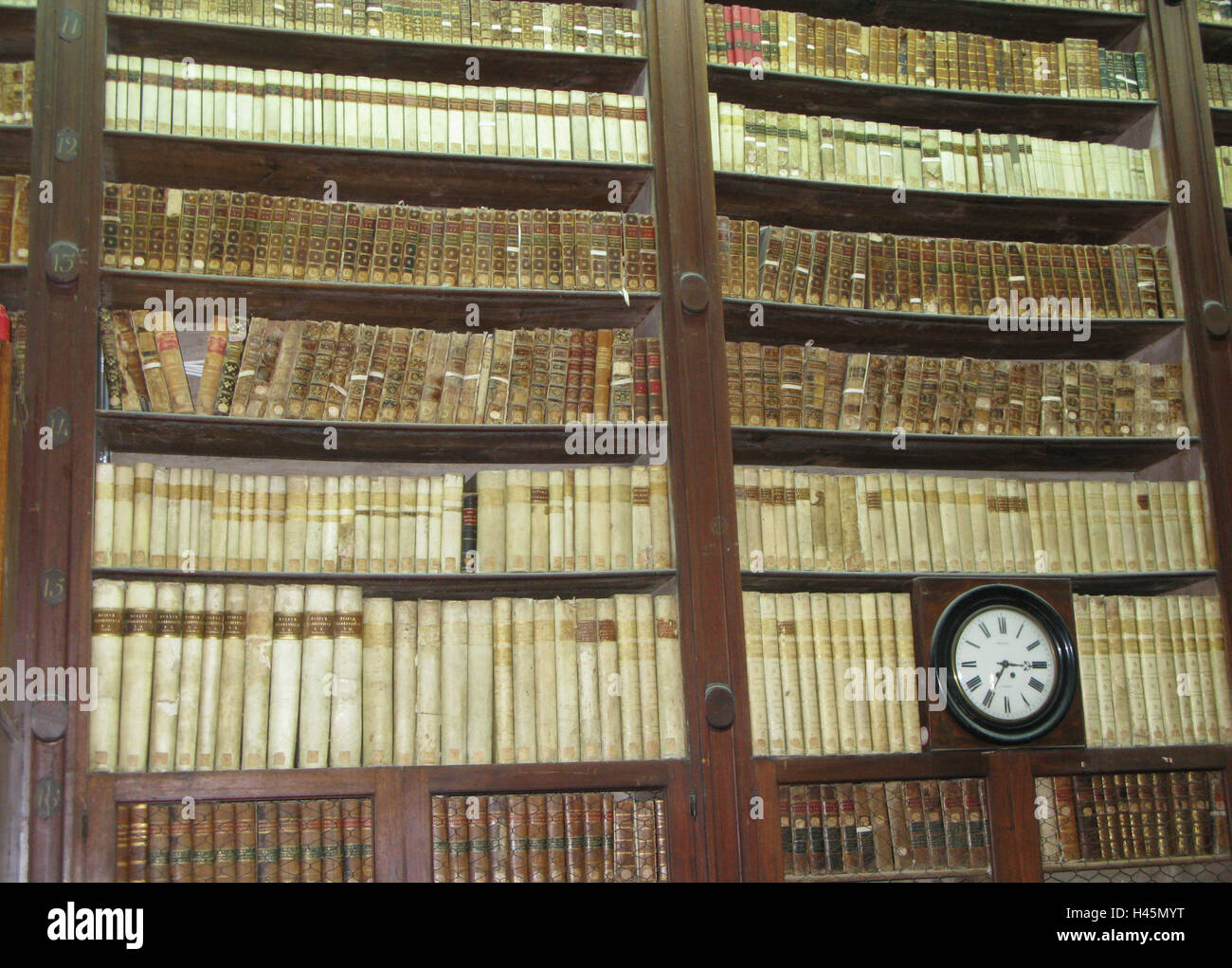 Malta, Valletta, national library, bookshelf, detail, island, town ...