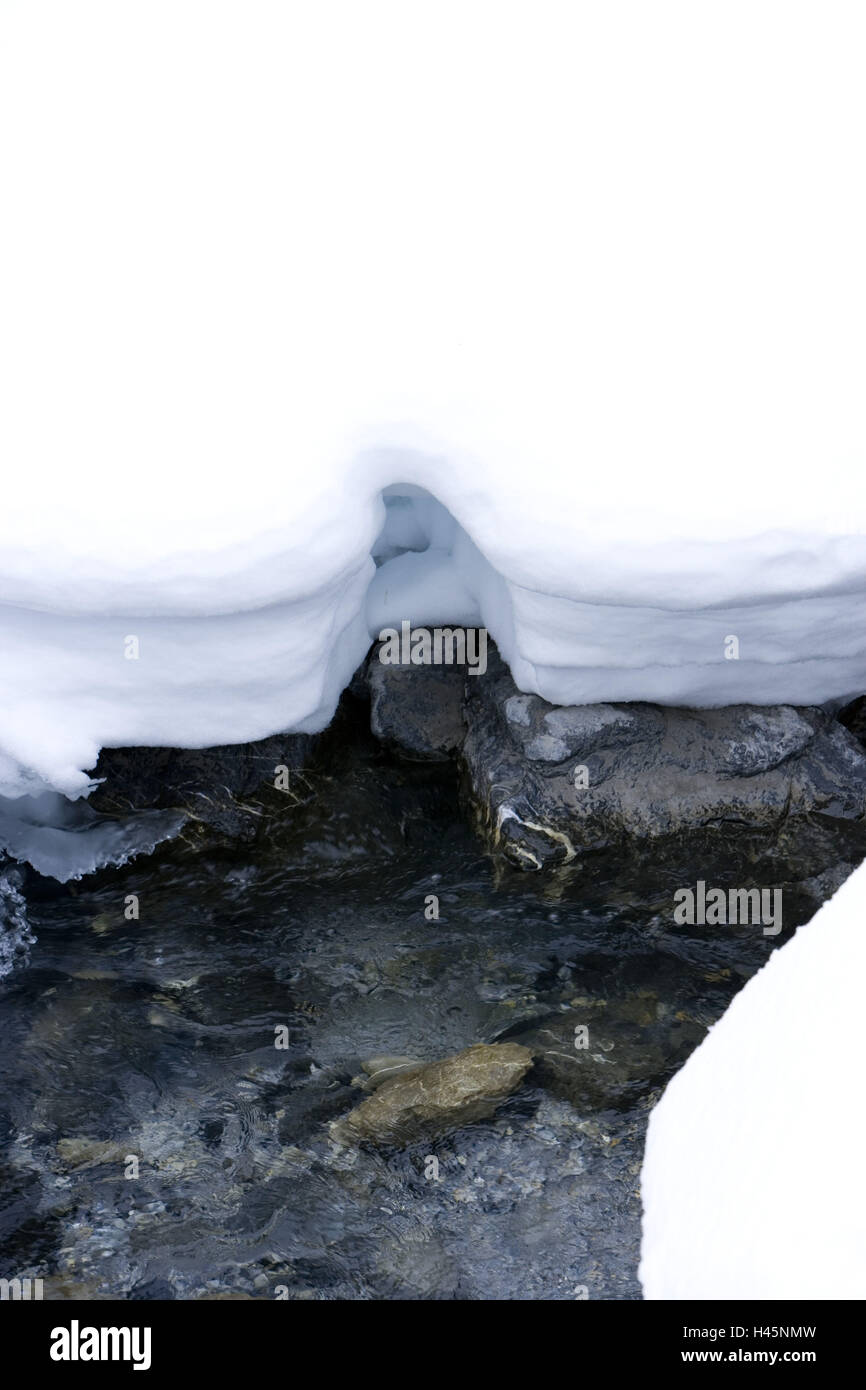 Winter, mountain brook, detail Stock Photo - Alamy