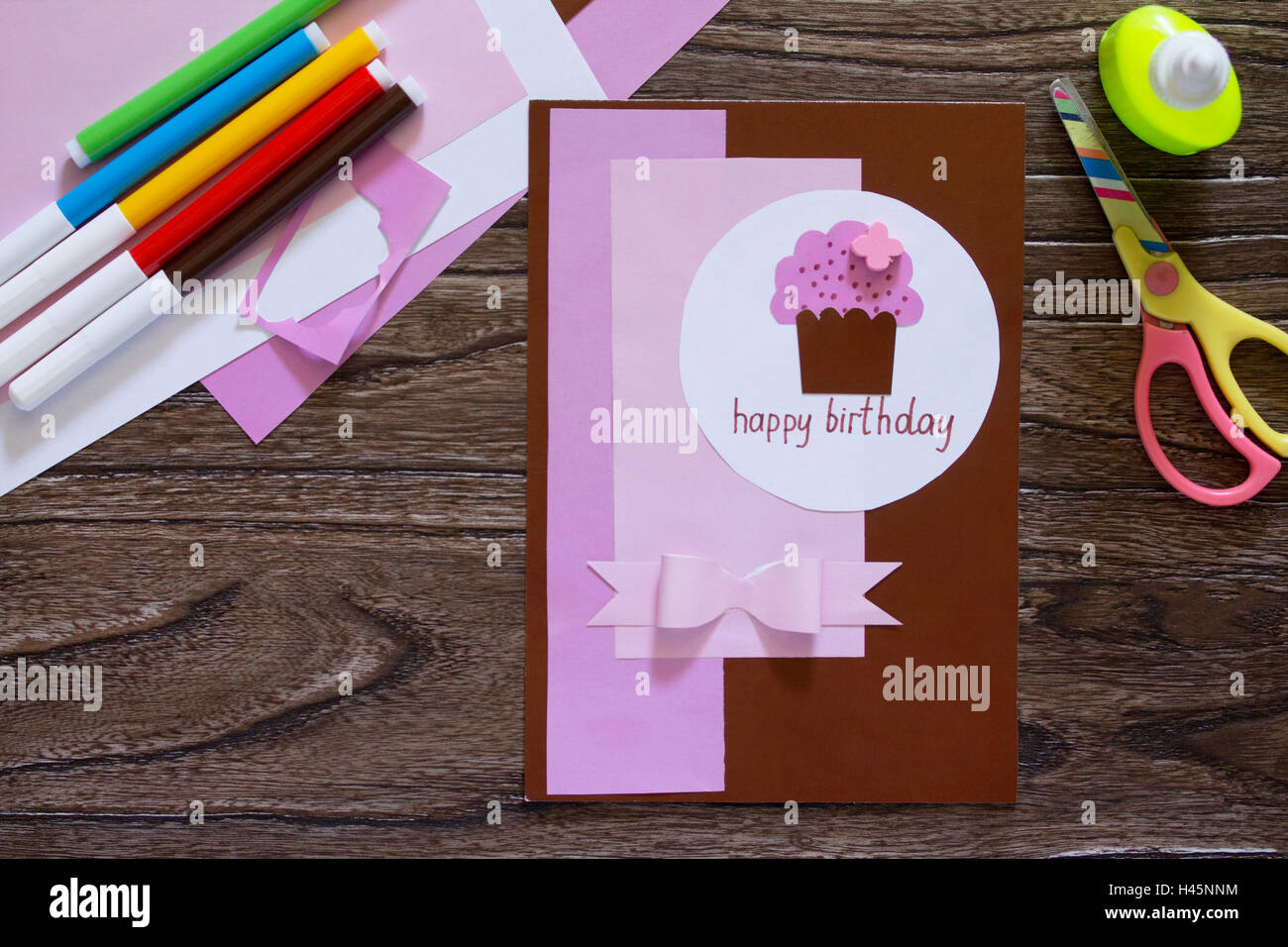 Greeting card handmade birthday inscription is that on his birthday ...