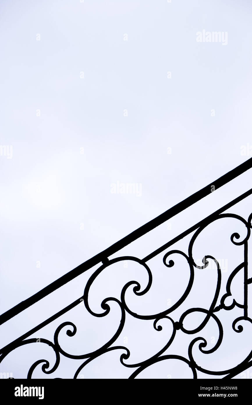 White wrought iron railings hi-res stock photography and images - Alamy