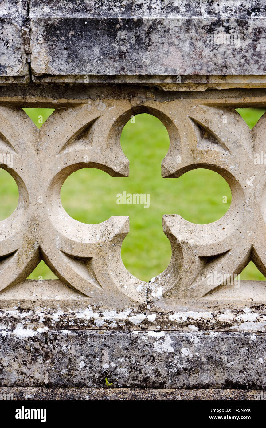 Castle, stone balustrade, ornament, detail Stock Photo - Alamy