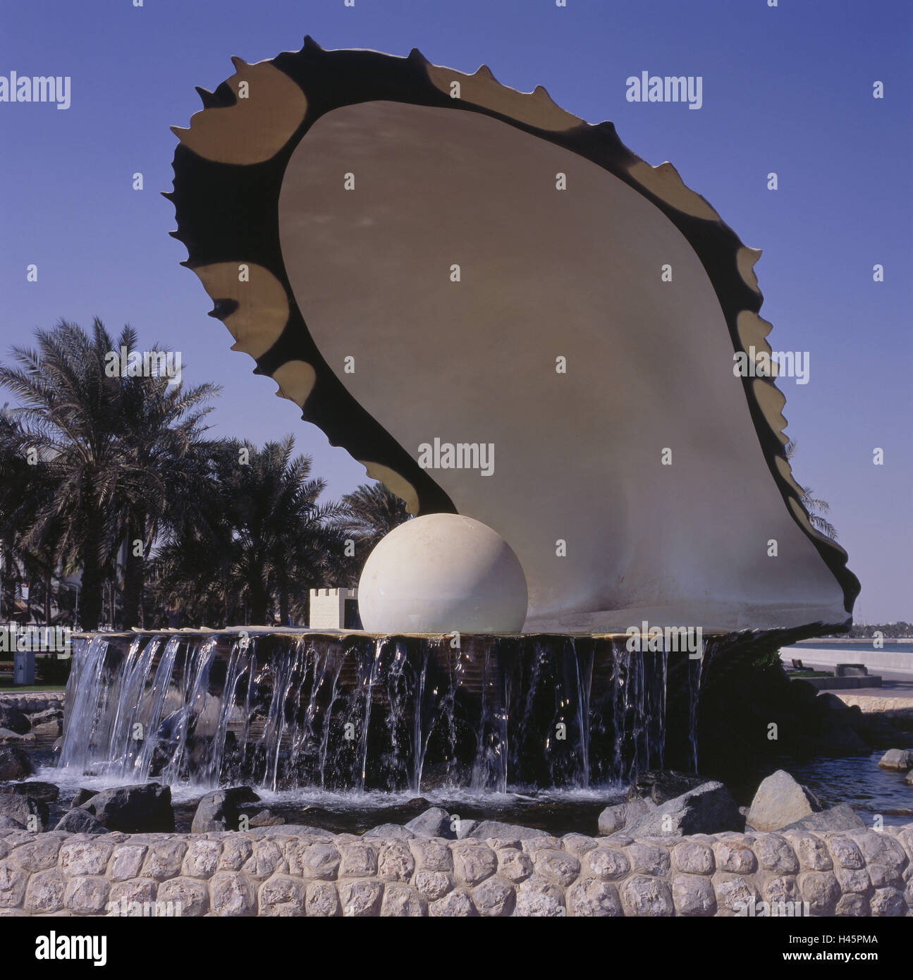 Qatar, Doha, monument, well, mussel, pearl, sheikdom, town, capital ...