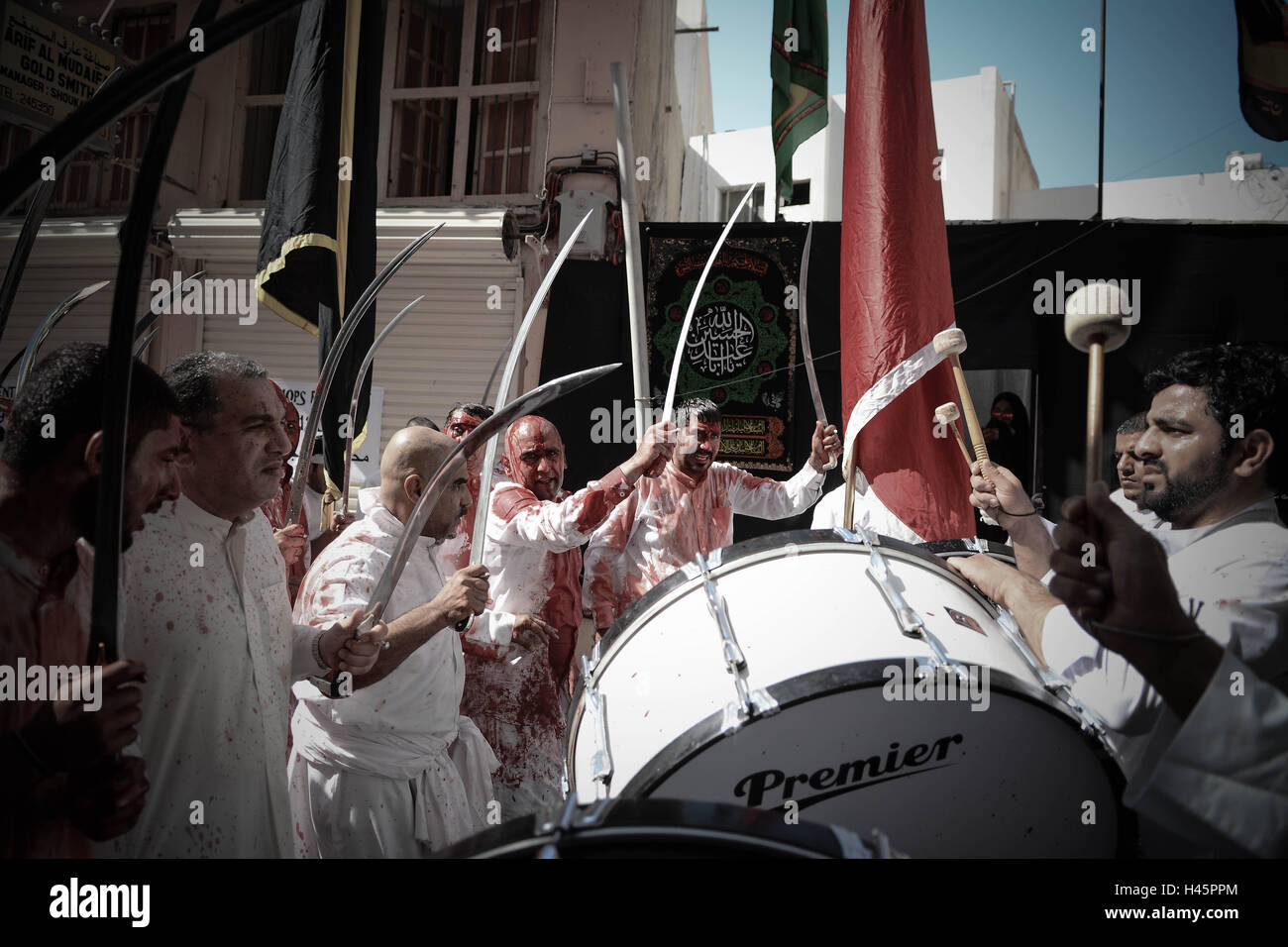 Manama, Bahrain. 11th Oct, 2016. Citizens Bahraini Shiite Muslims are ...
