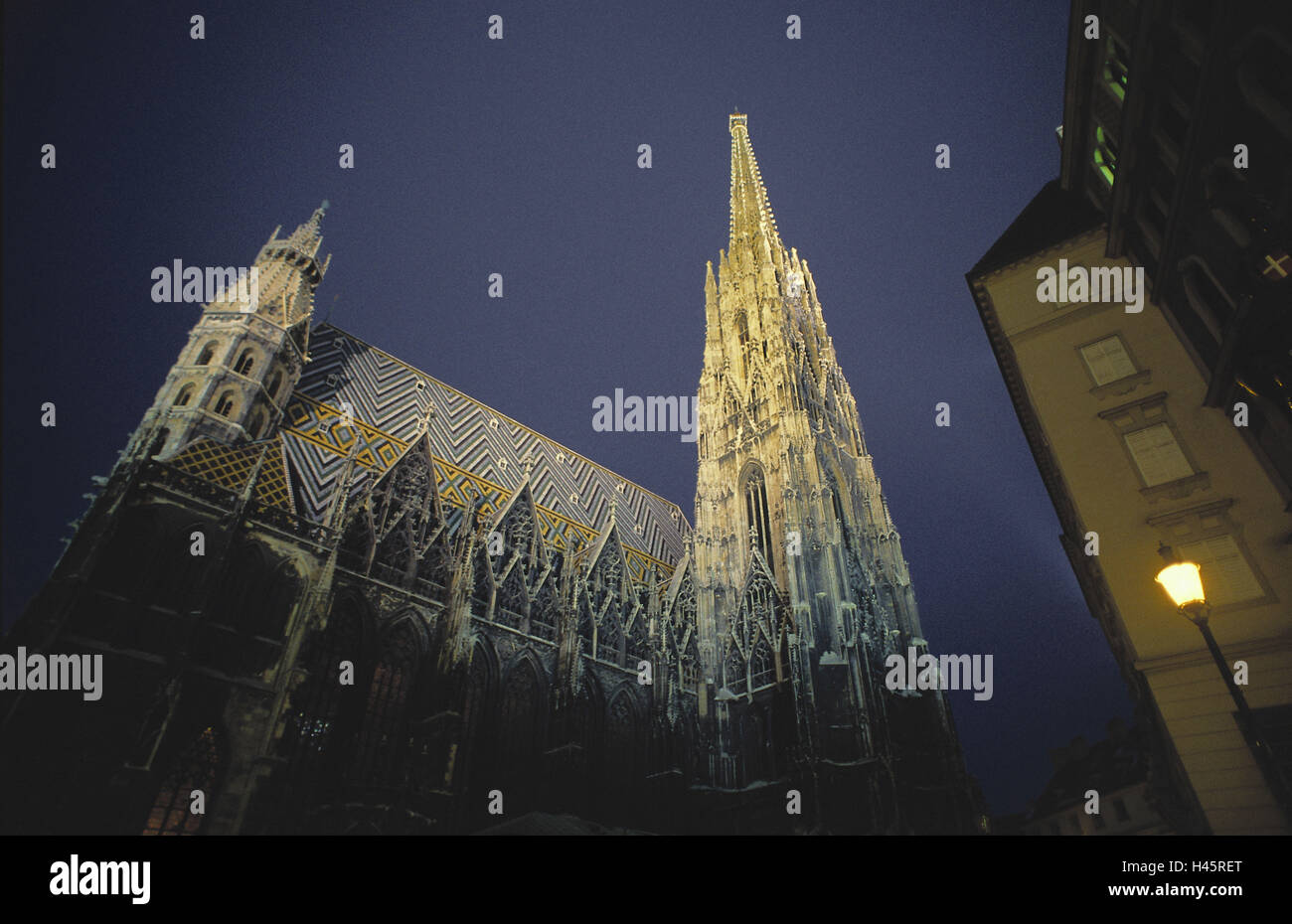 Austria, Vienna, Stephansdom, illuminateds, night, preview, cathedral ...