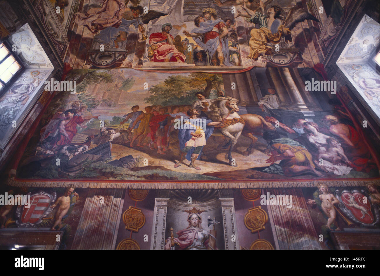 Czech Republic, Prague, castle Troy, vault, cap painting, Czechia ...