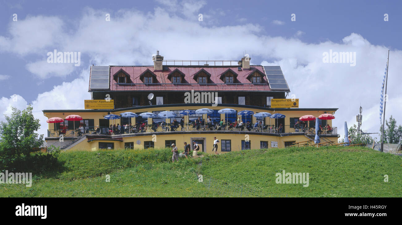 Germany, Werdenfels, Garmisch-part churches, cross corner, mountain inn ...