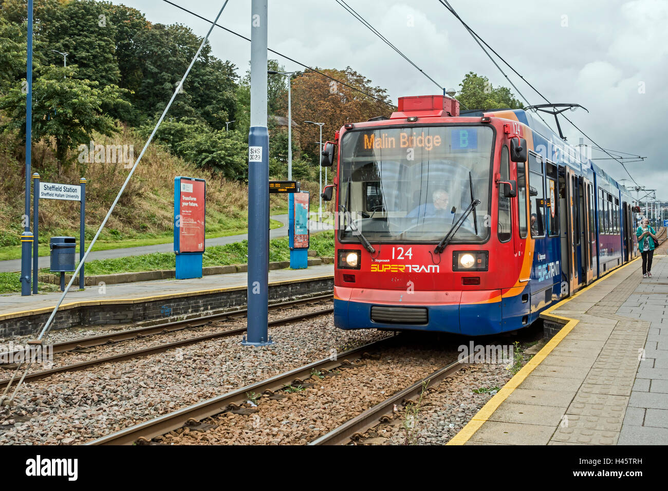 Super Tram at Sheffield Station Sheffield England UK Stock Photo - Alamy