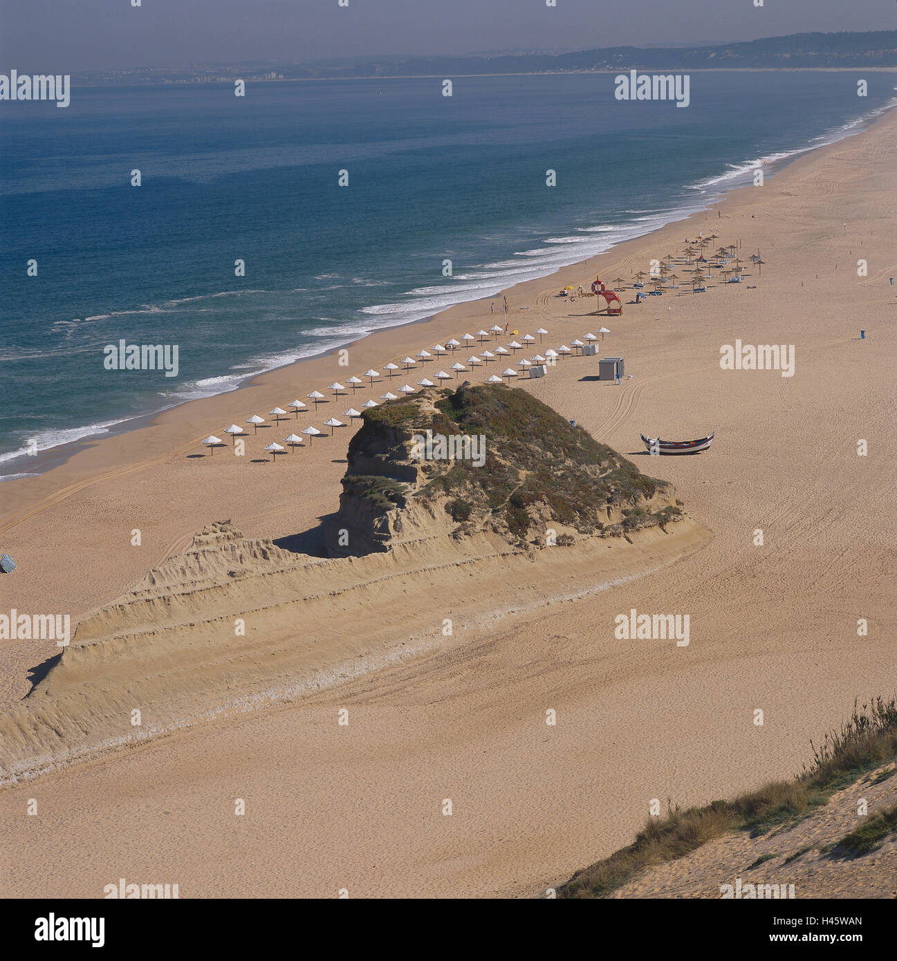 Portugal, Peninsula de Setubal, Meco, beach, rock, tourist, Europe ...