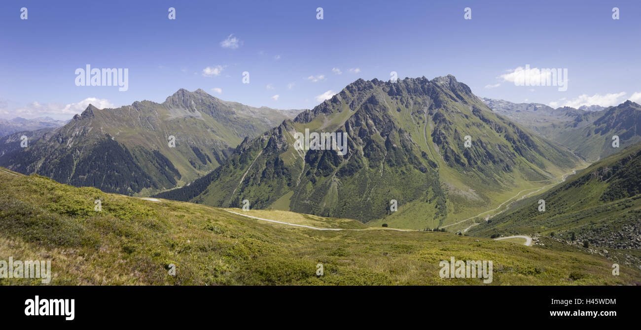Austria, Montafon, mountain landscape, scratch points, 2650 m Stock ...