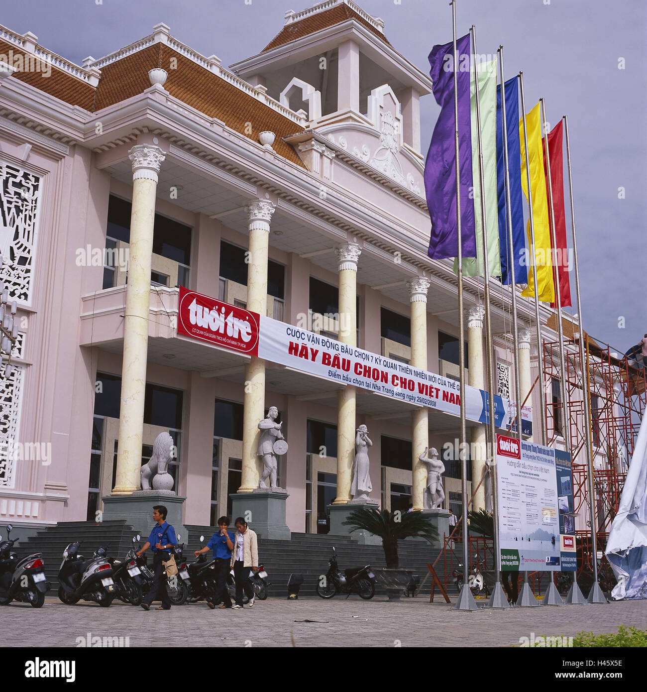 Vietnam, Nha Trang, national theatre, passer-by, no model release, Asia ...