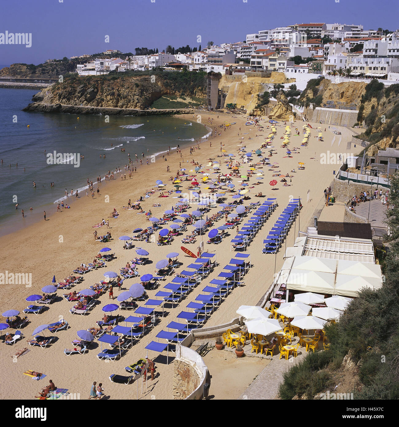 Portugal, Algarve, Albufeira, town view, beach, tourist, Europe ...