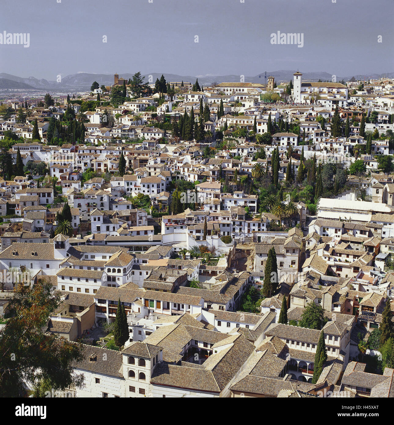Spain, Andalusia, Granada, town overview, town, city, houses, buildings ...
