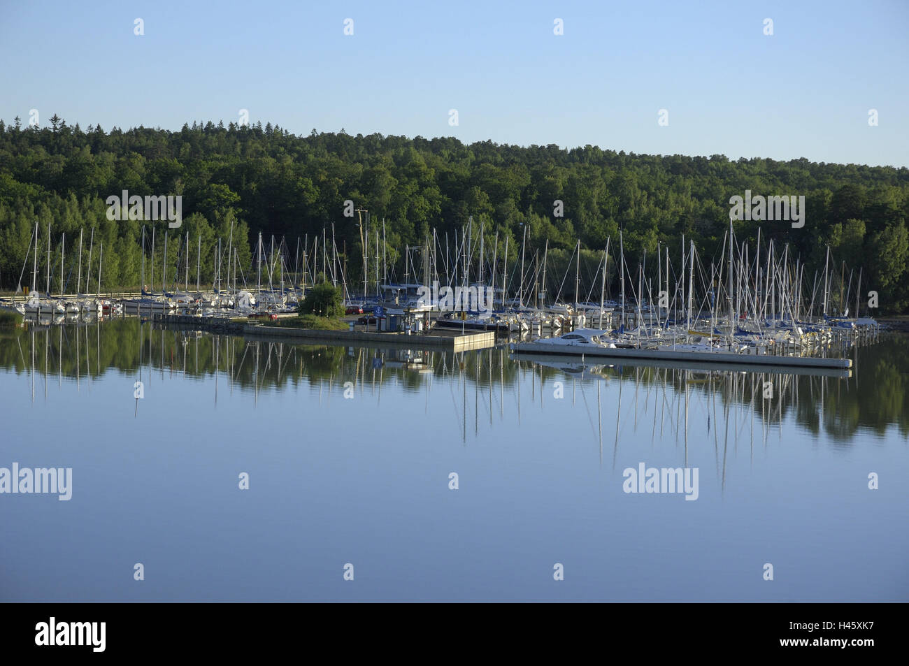 Sailboats, harbour, lake, island, Finland, Turku Stock Photo - Alamy