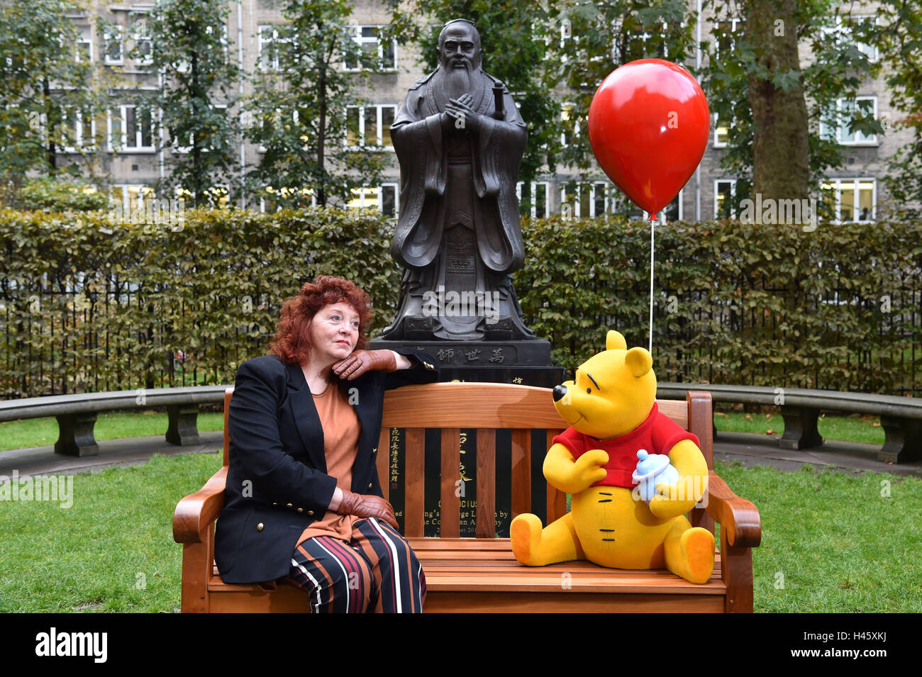 EDITORIAL USE ONLY Philosopher Dr Catherine McCall sits on a bench ...