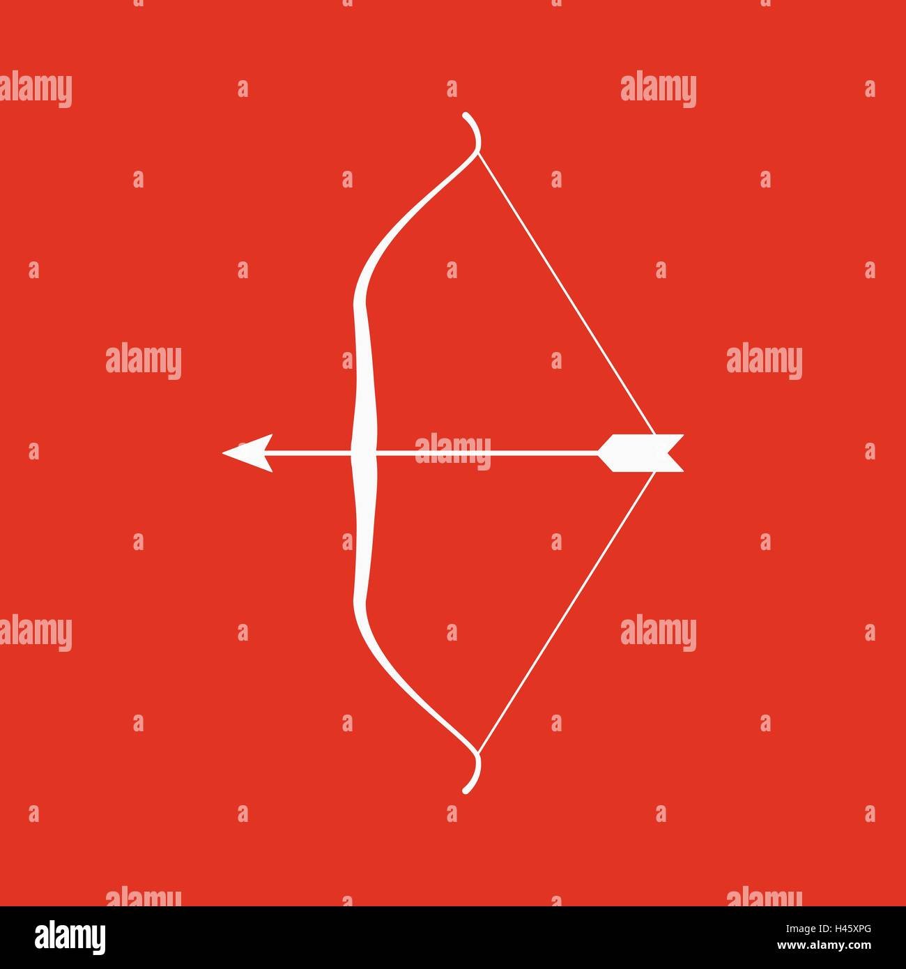 Silhouette bow hunter drawing bow hi-res stock photography and images ...