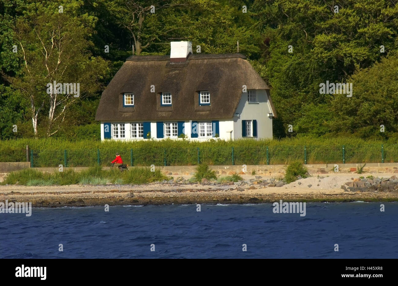 Germany, Schleswig - Holstein, Heikendorf, half-timbered house ...