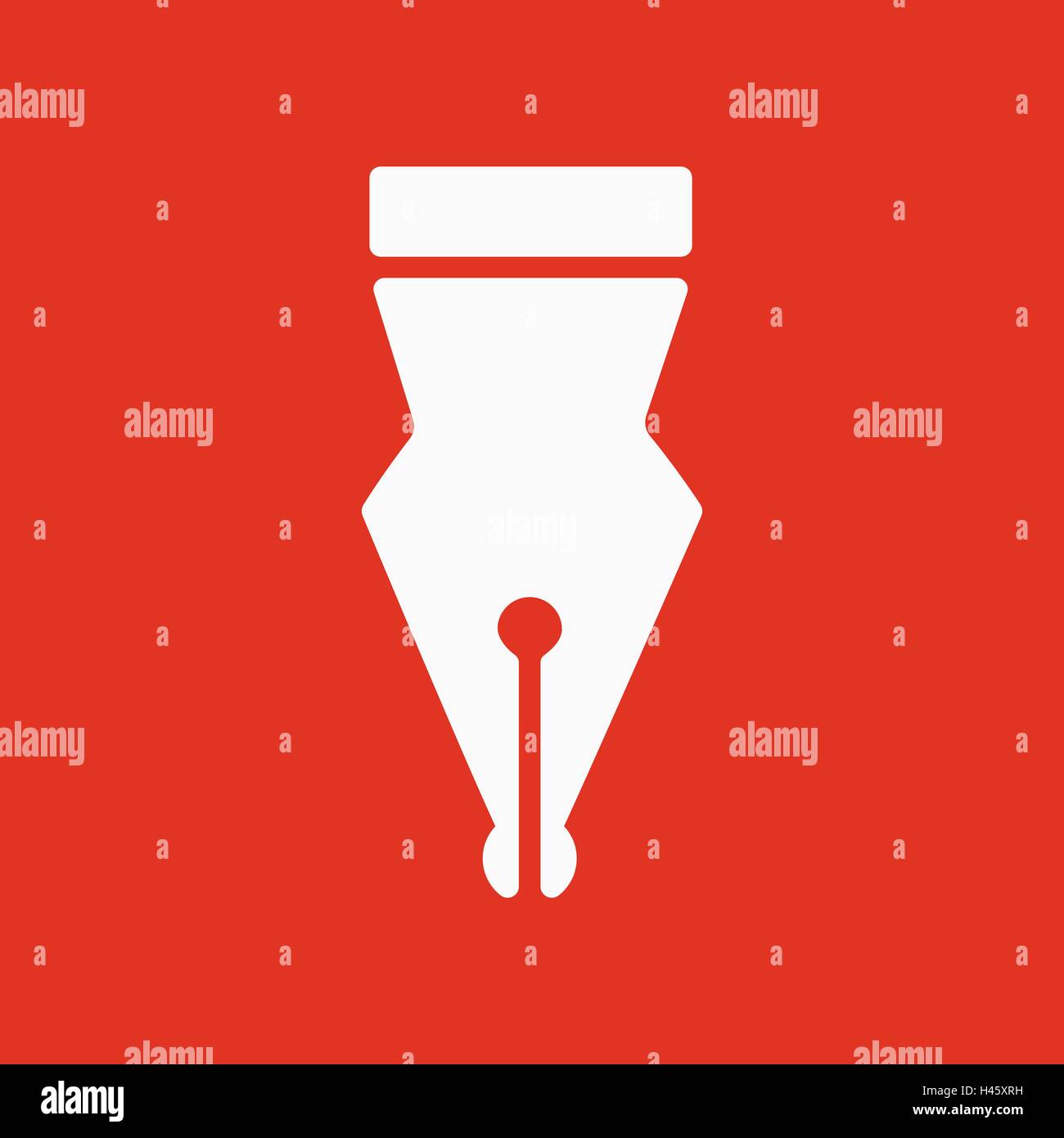 The pen icon. Fountain Pen symbol. Flat Stock Vector Image & Art - Alamy