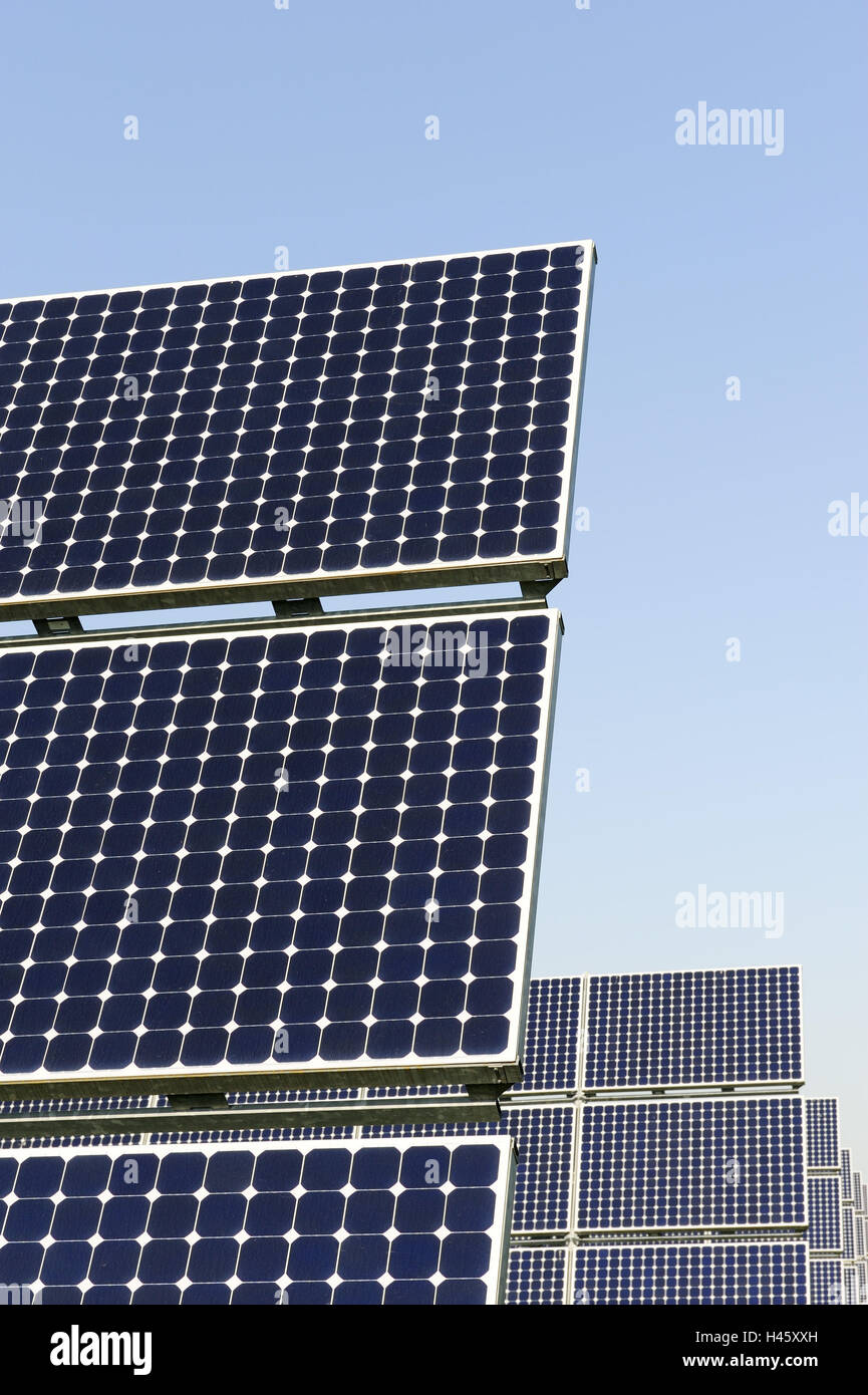 Solar collectors, medium close-up Stock Photo - Alamy